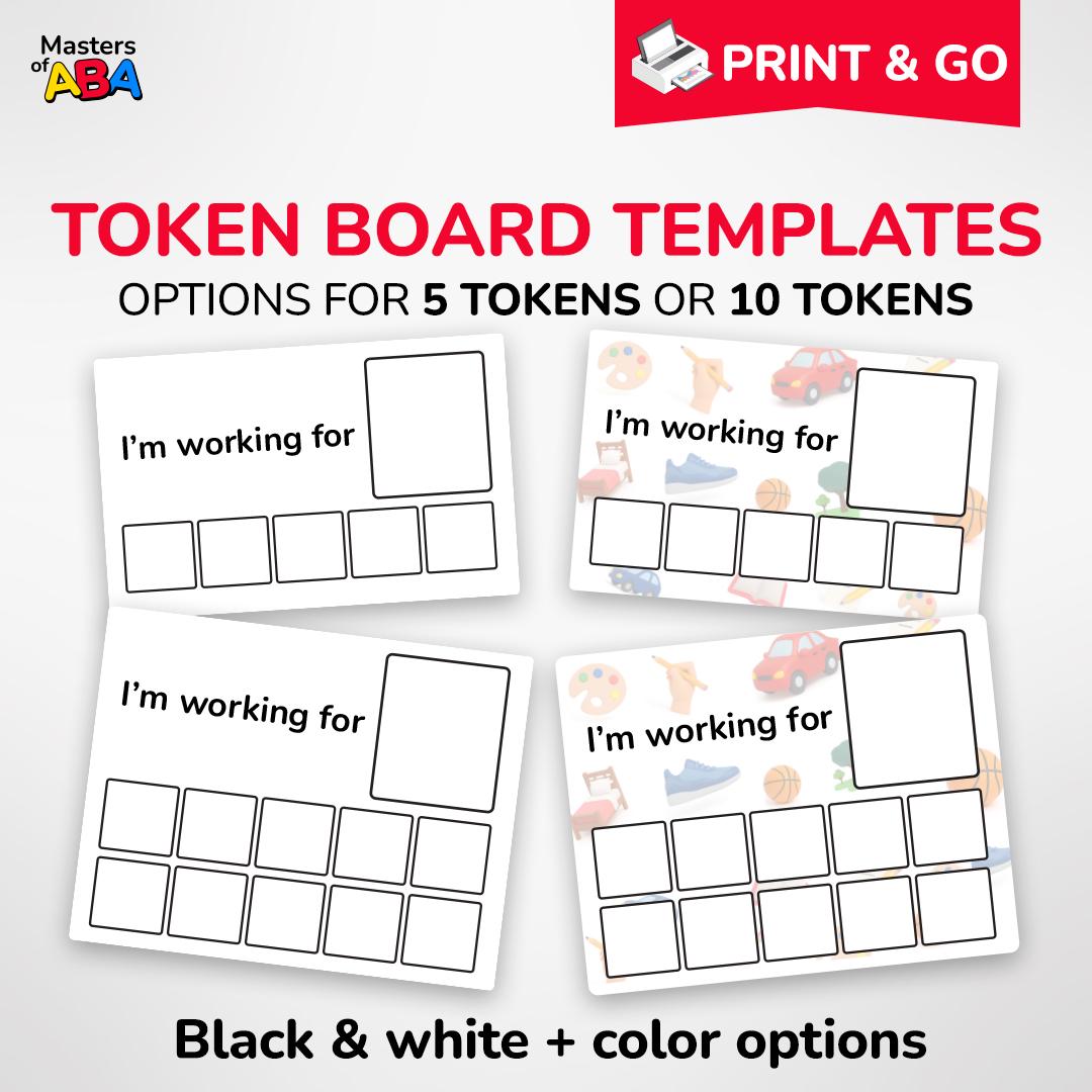 Token Board Printable, Autism Reinforcement System, ABA Therapy ...