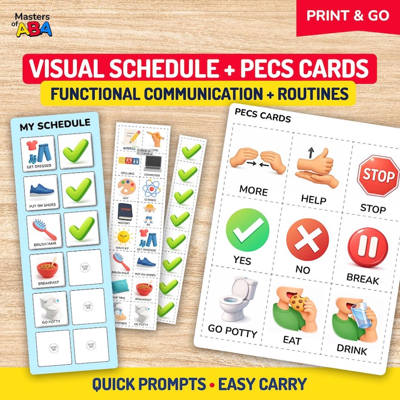 RBT Starter Kit, ABA Visual Supports Pack, First Then + Token Board ...