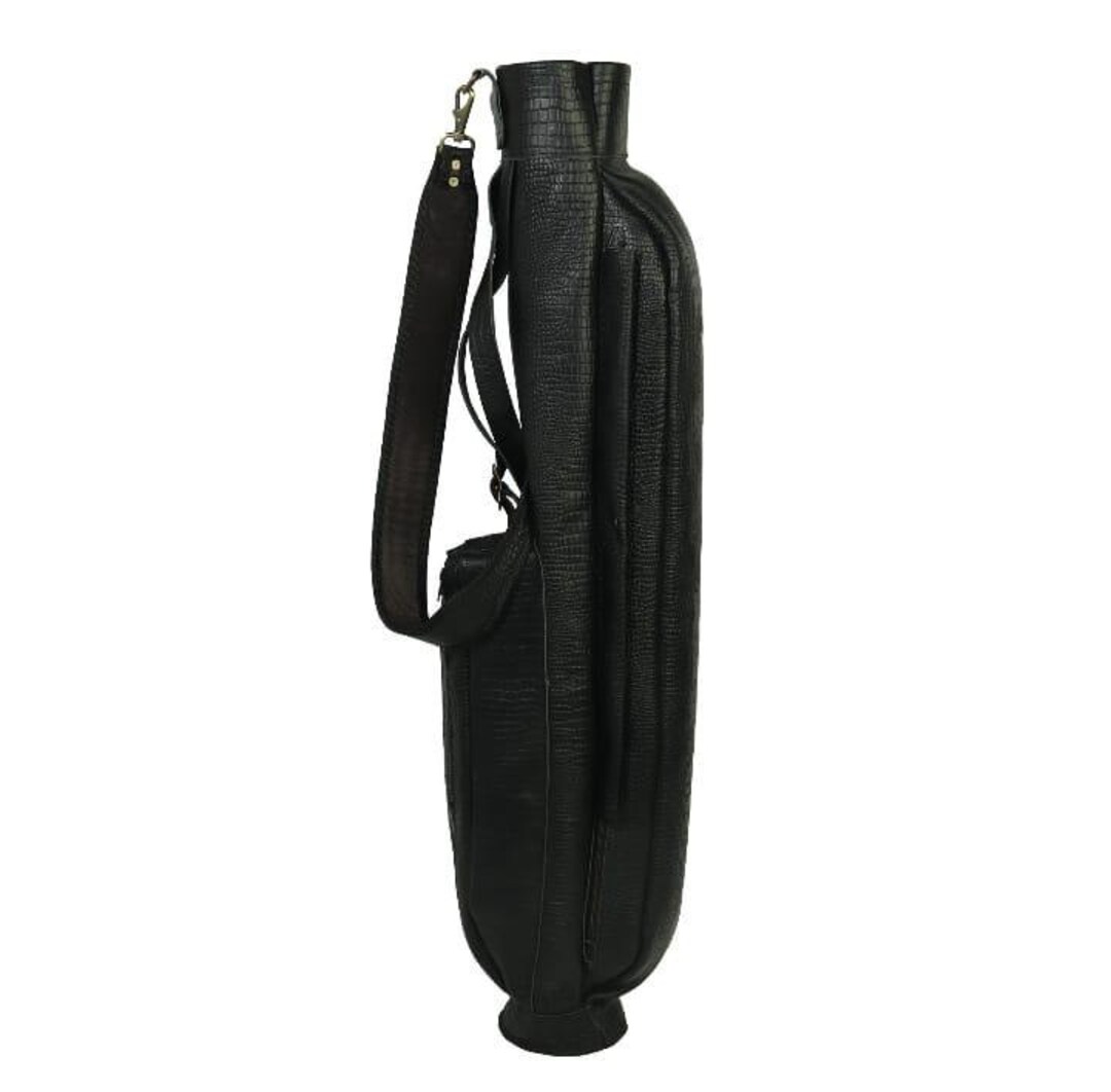 Crocodile Embossed Leather Golf Bag, Luxury Golf Club Carry Bag With ...