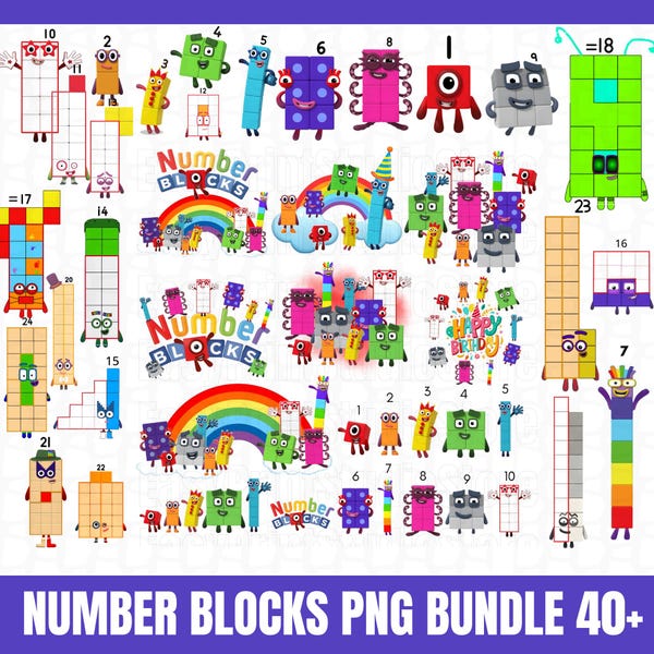 Numberblocks Png - Etsy