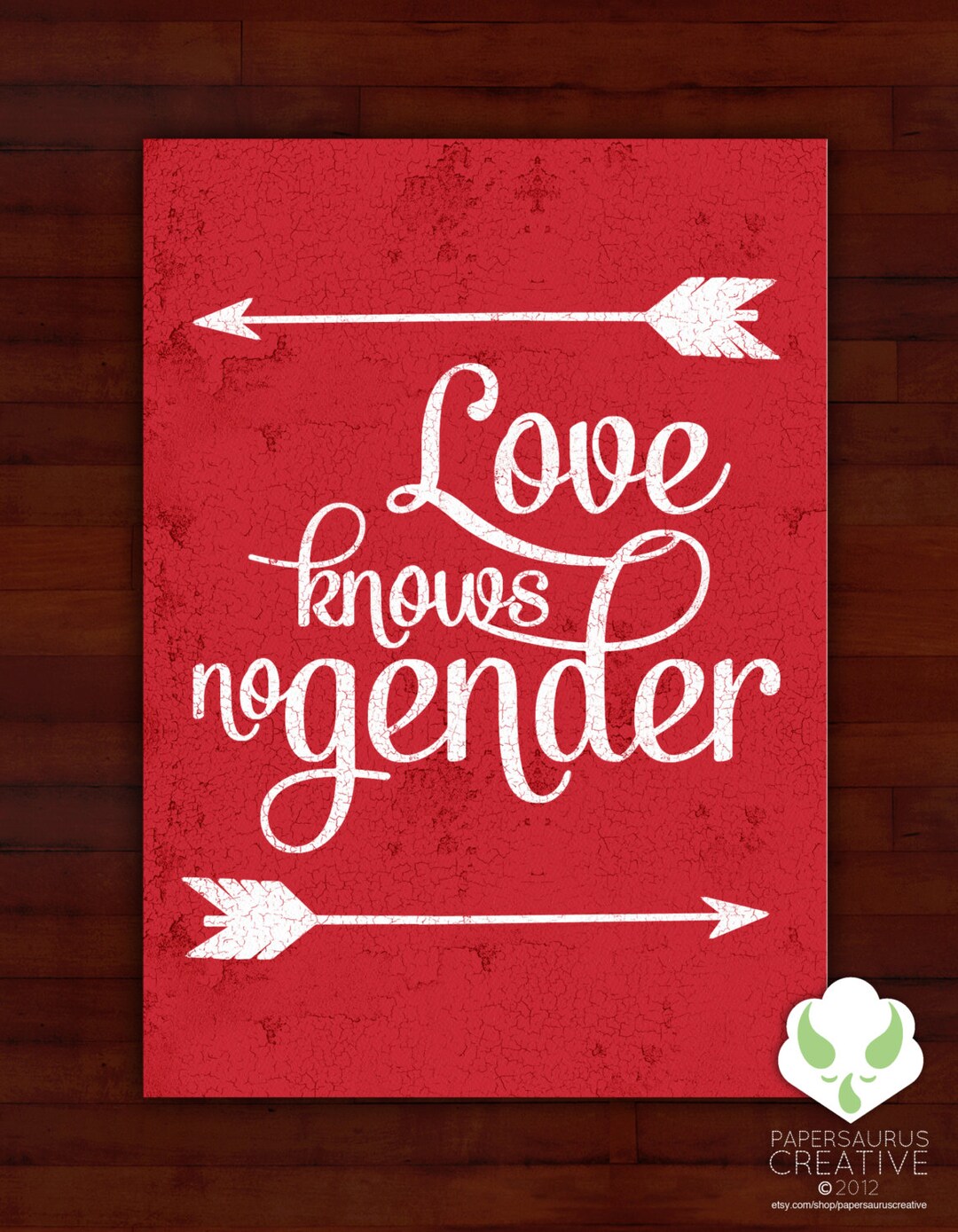 Greeting Card: Love Knows No Gender — Blank Inside, LGBT Wedding - Etsy