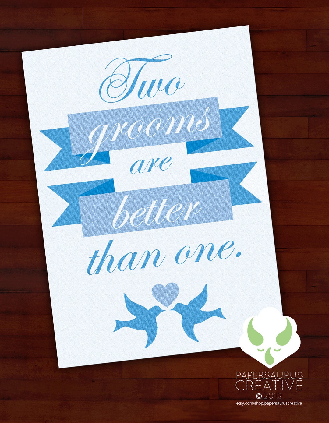 Greeting Card: Two Grooms Are Better Than One Gay Marriage, LGBT ...