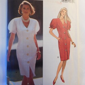 Vintage Butterick David Warren Women's Dress Sewing Pattern 6637 Misses ...