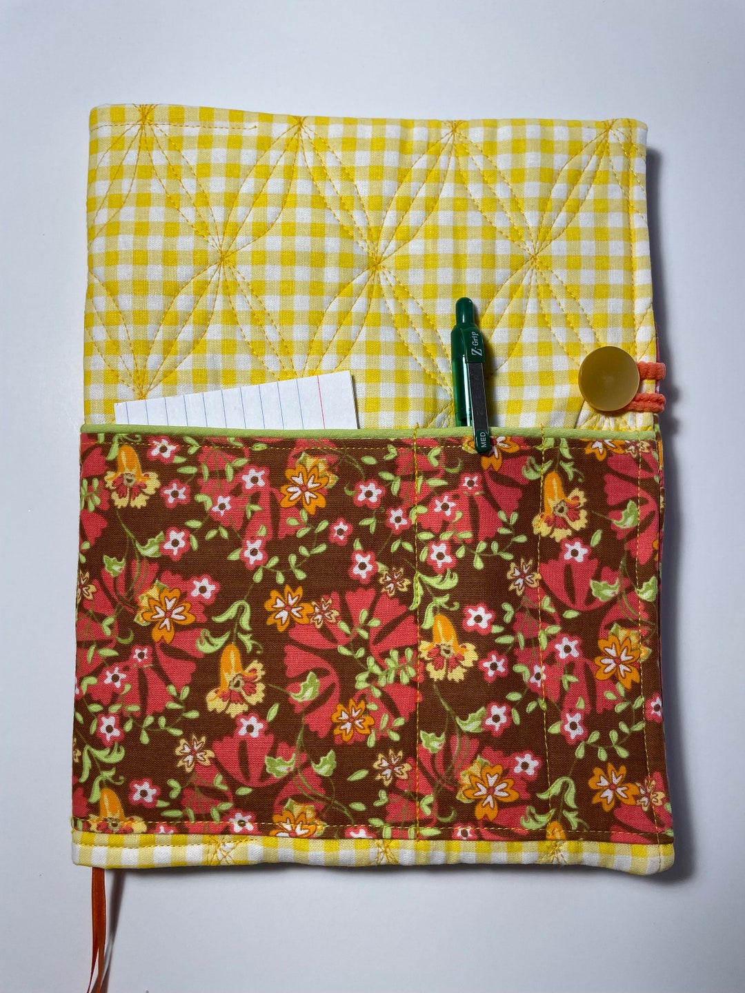 Handmade Quilted Composition Book Cover, DIY Junk Journal, Scrapbook ...