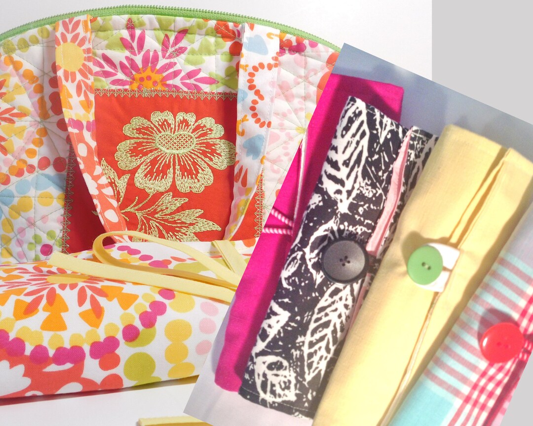 DIY Makeup Bag & Brush Roll-up Sewing Pattern (PDF Download) - Etsy