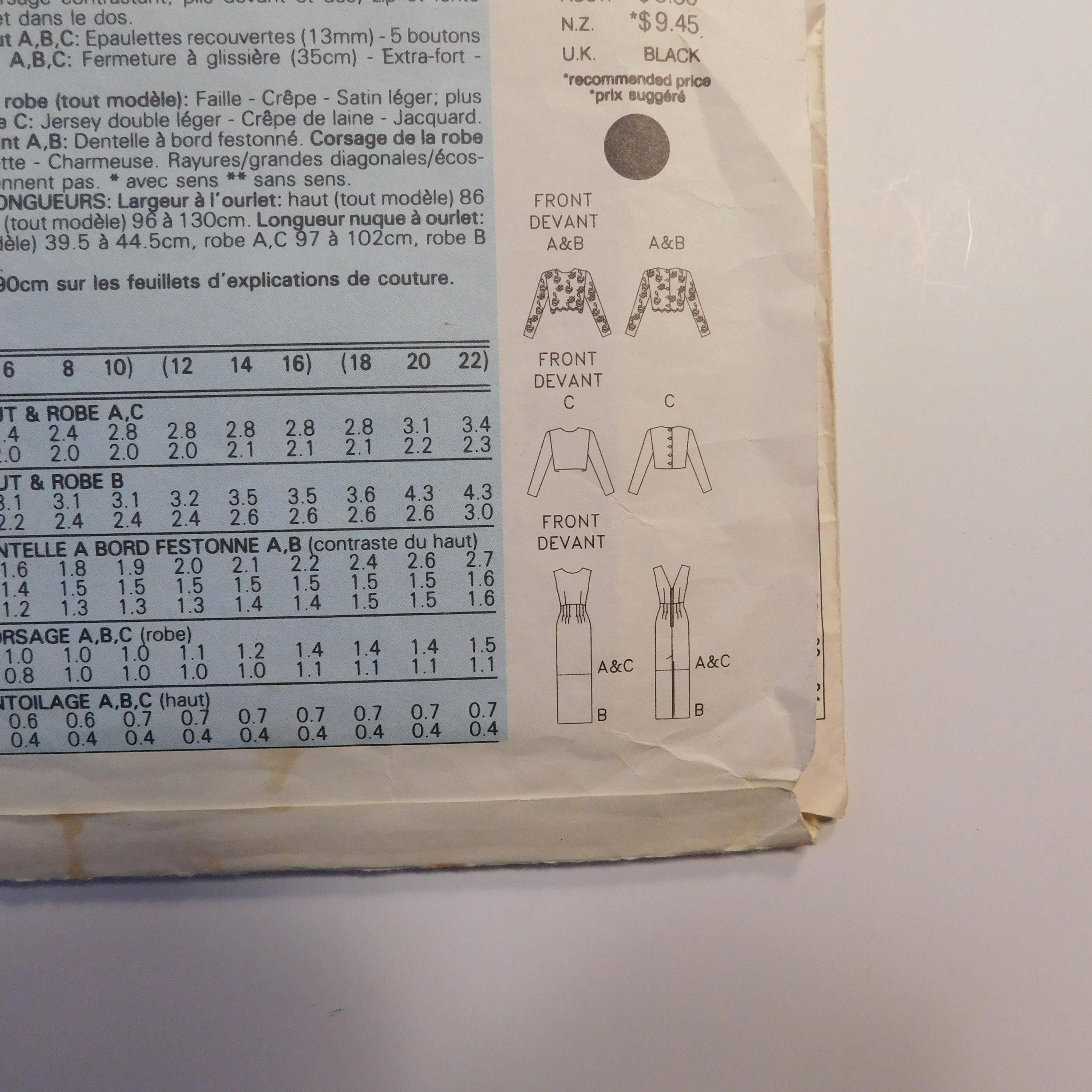 Easy Sewing Butterick Sewing Pattern 4627 Classic Women's Fashion Dress ...