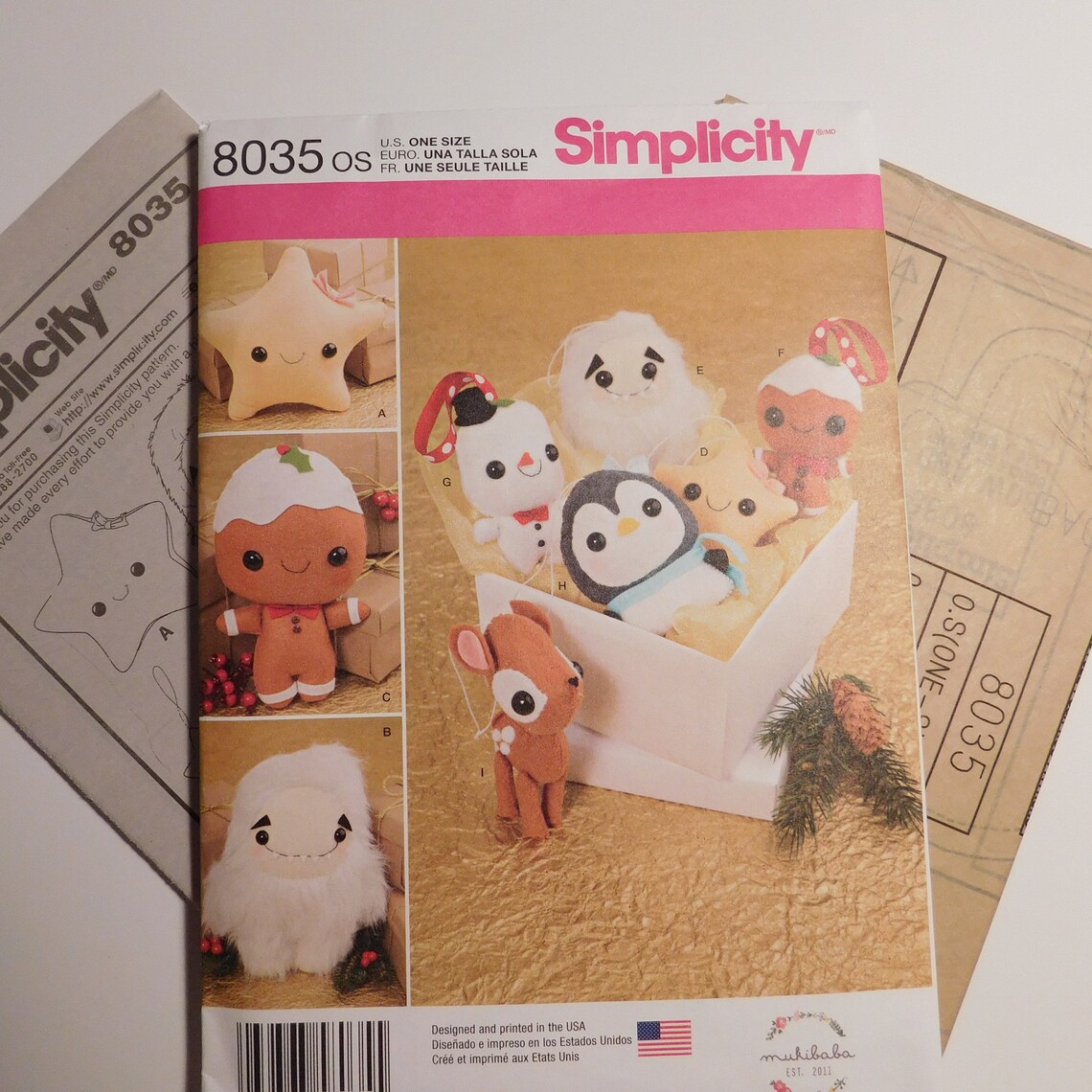 DIY Craft Pattern Simplicity 8035 Project Wool Felt and Fur | Etsy