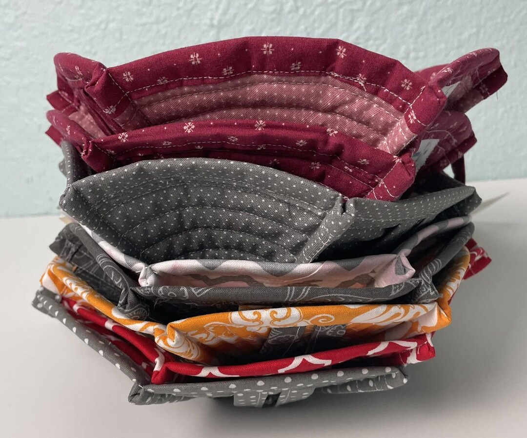 Quilted Microwave Bowl Cozy Set: 100% Cotton, Machine Washable - Etsy