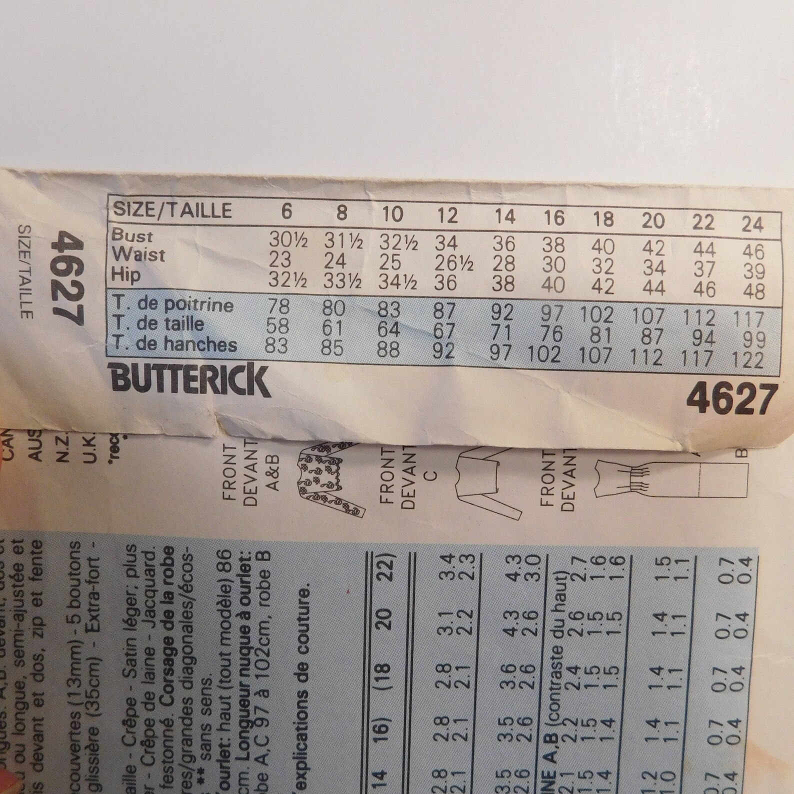 Easy Sewing Butterick Sewing Pattern 4627 Classic Women's Fashion Dress ...