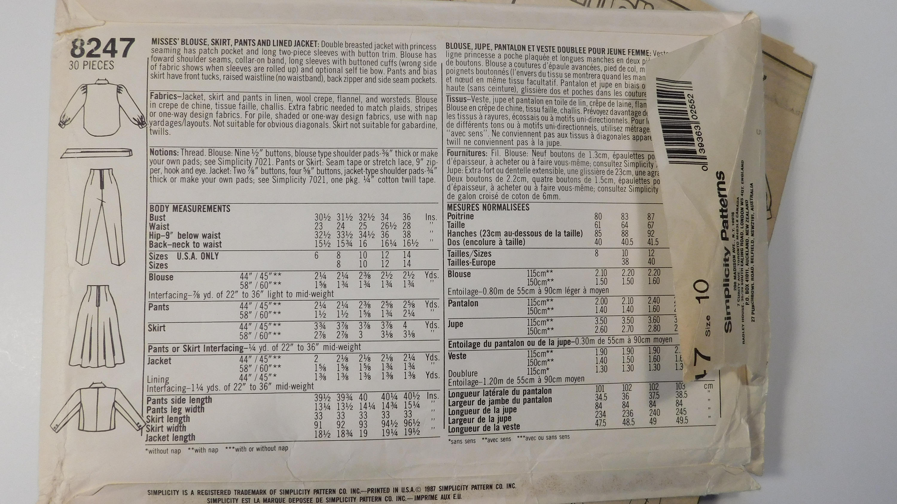 Vintage Simplicity Sewing Pattern 8247 Go Every-where Womens - Etsy