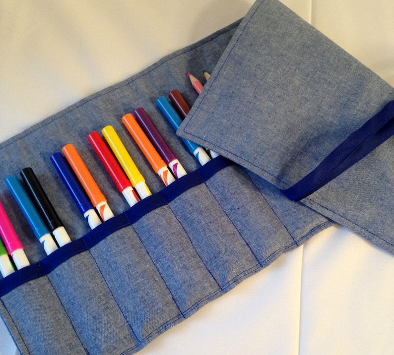 Pen, Pencil, Marker, Brush Roll up Organizer Sewing Pattern and ...