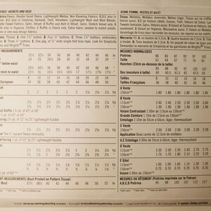 Misses Jacket and Vest New Sewing Pattern Simplicity 4032, Four ...