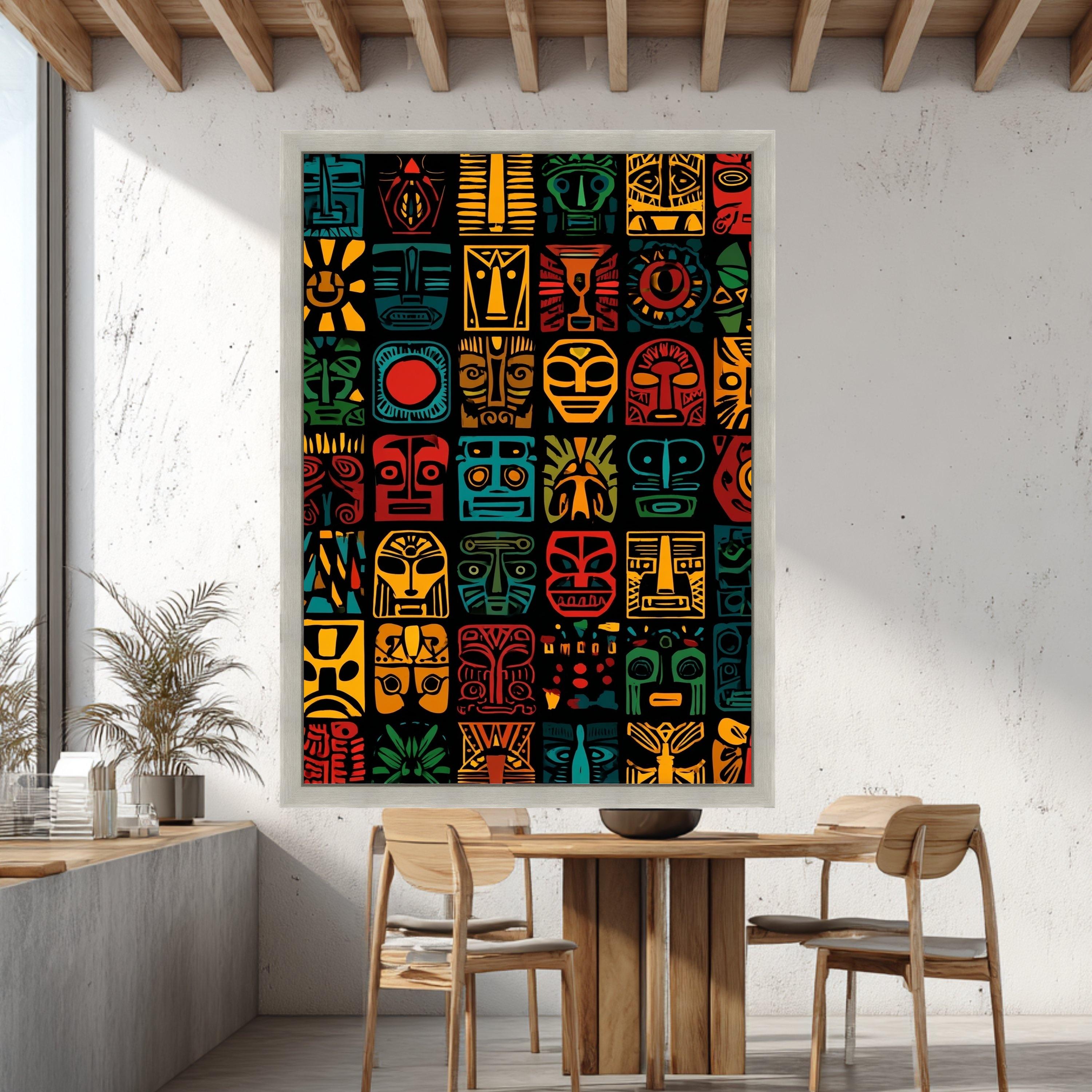 Afrocentric Tribal Mask Canvas Print, Ethnic Wall Art - Etsy
