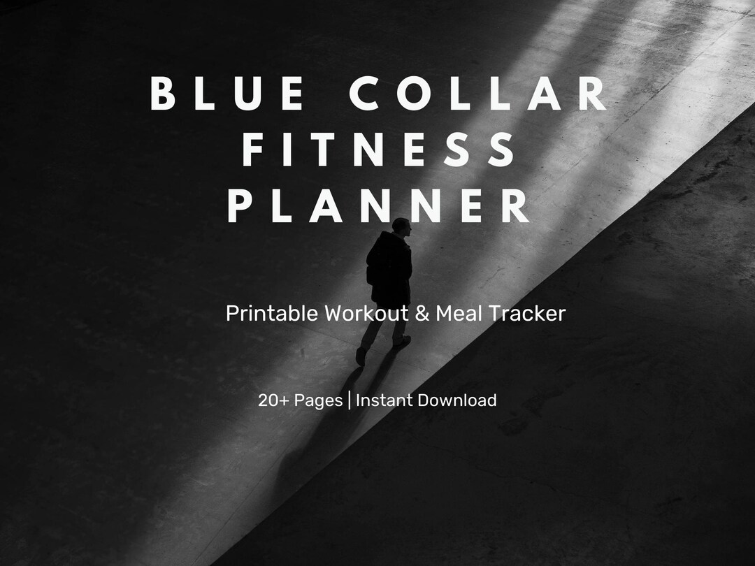Blue Collar Fitness Planner | Workout & Meal Tracker for Shift Workers ...
