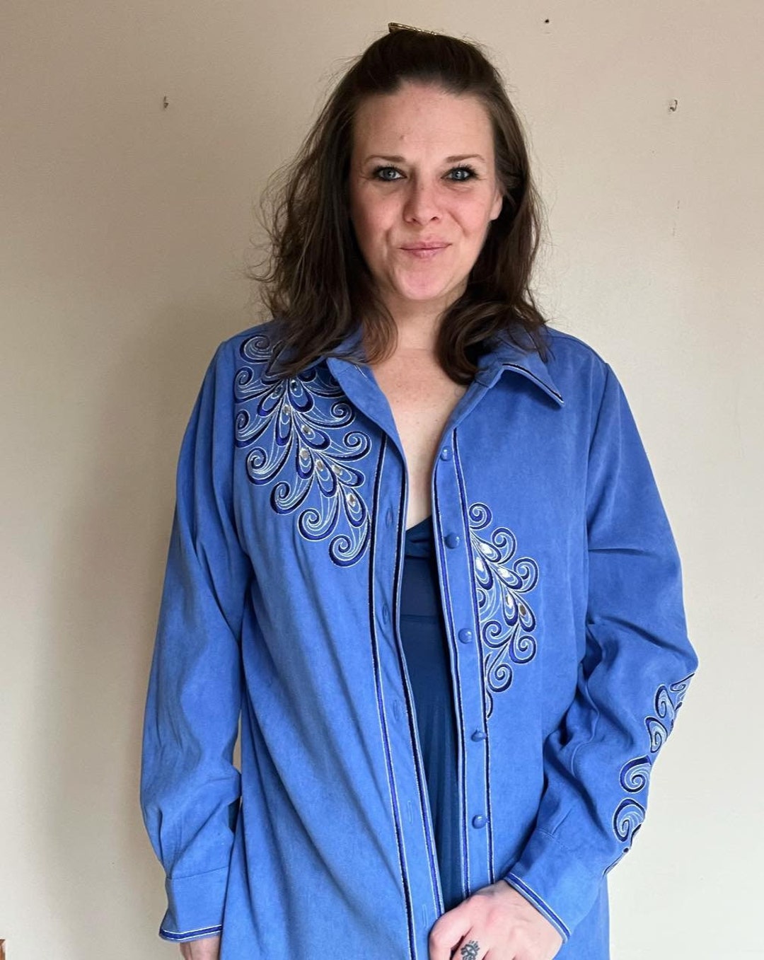 Vintage Peacock Plume Jacket - Etsy