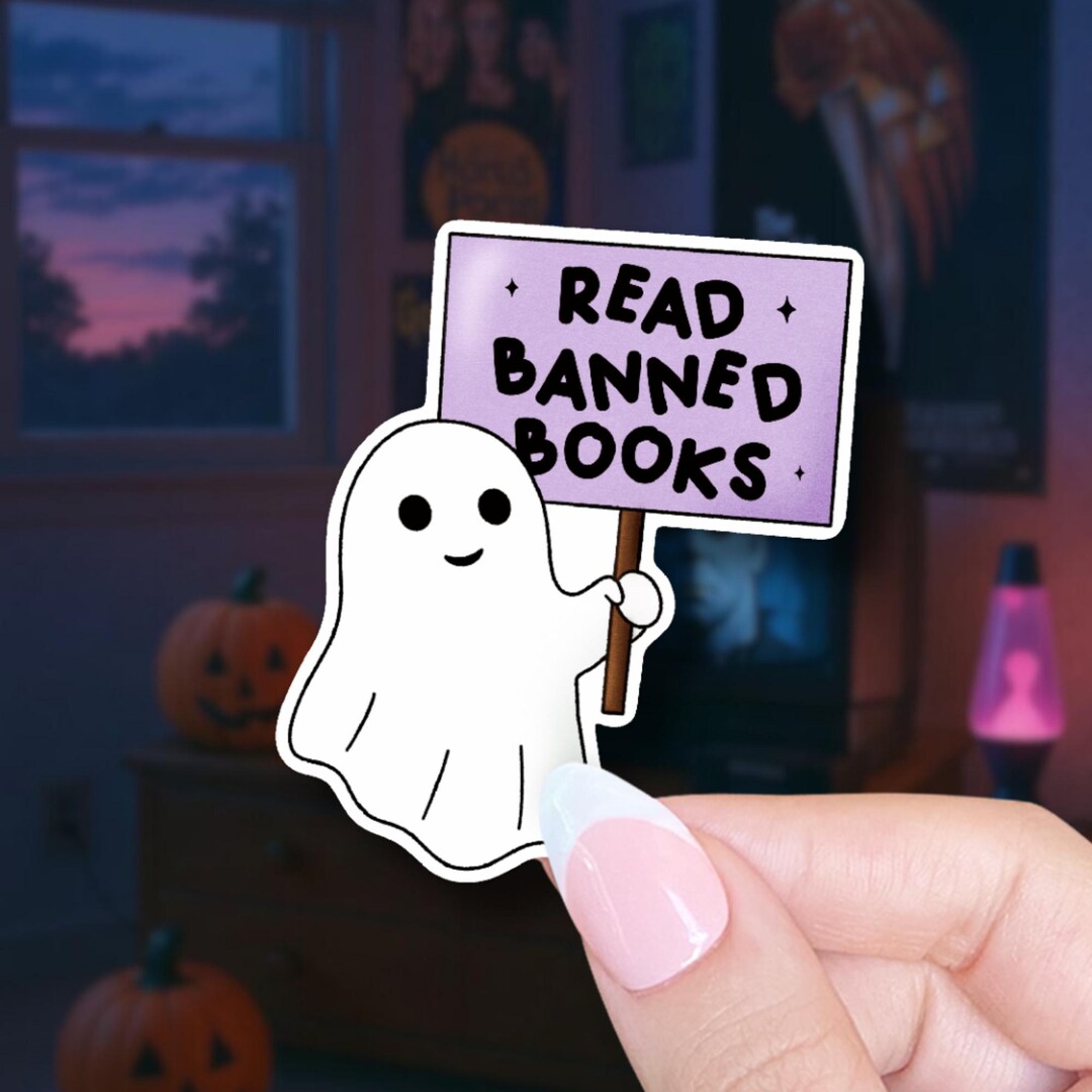 Read Banned Books Sticker // Protesting Ghost Sticker - Etsy