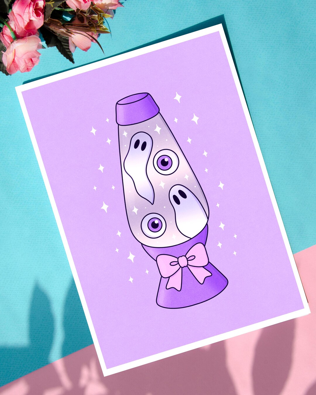 Ghost Lava Lamp Art Print // Pastel Goth Wall Art - Etsy