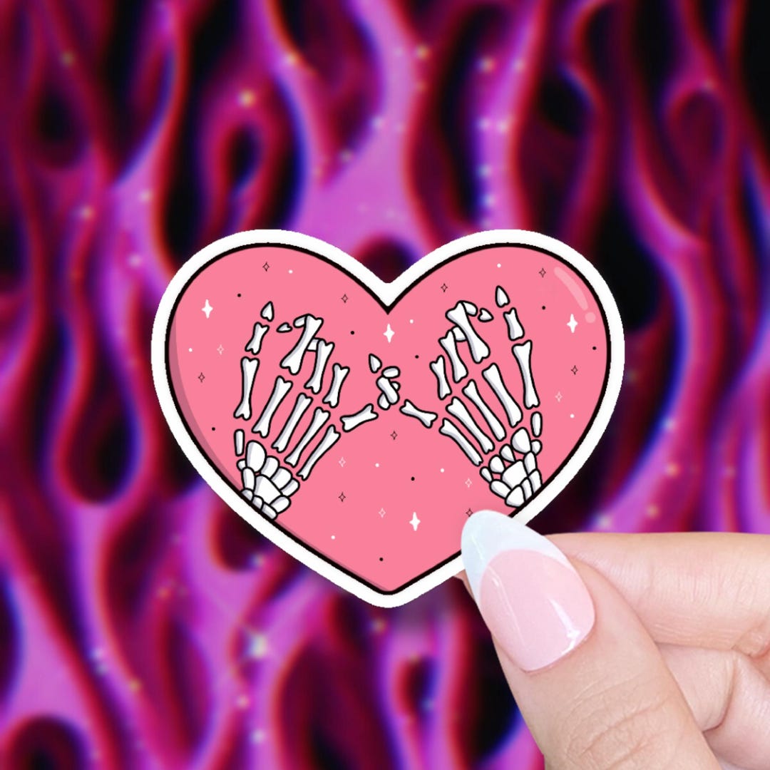 Skeleton Pinky Promise Sticker - Etsy