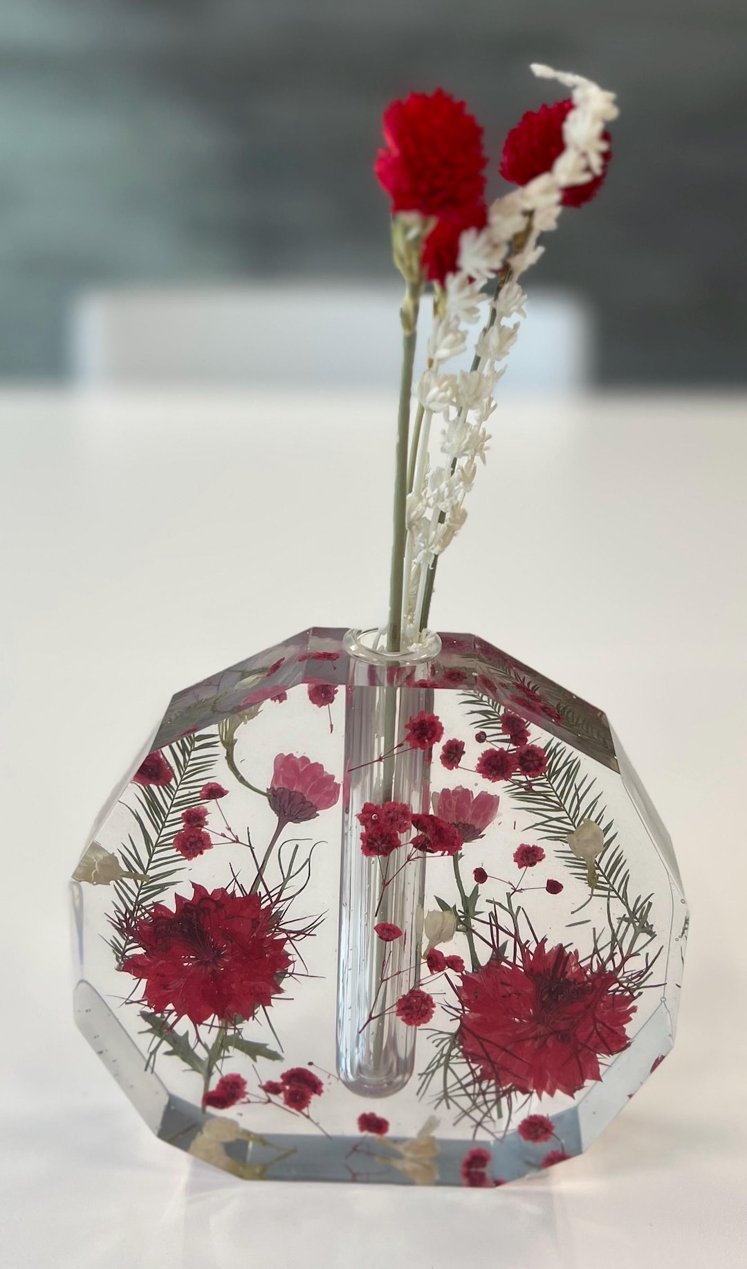 Vases - Resin and Dried Flowers - Etsy