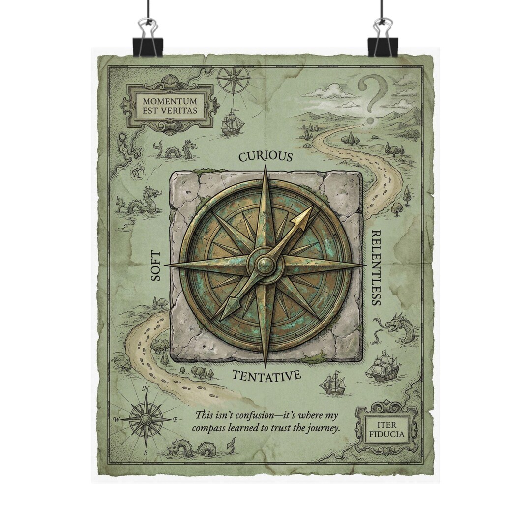 Vintage Map Art Print: Sage Green Cartography Poster, Inspirational ...