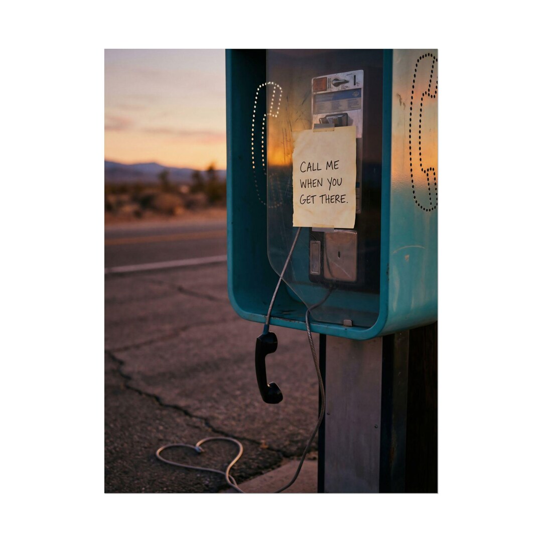 Retro 70s Roadside Nostalgia Poster Print Vintage Payphone Art Analog ...