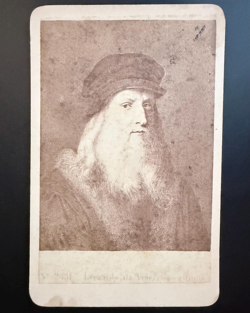 CDV Photo Leonardo Da Vinci Portrait - Etsy