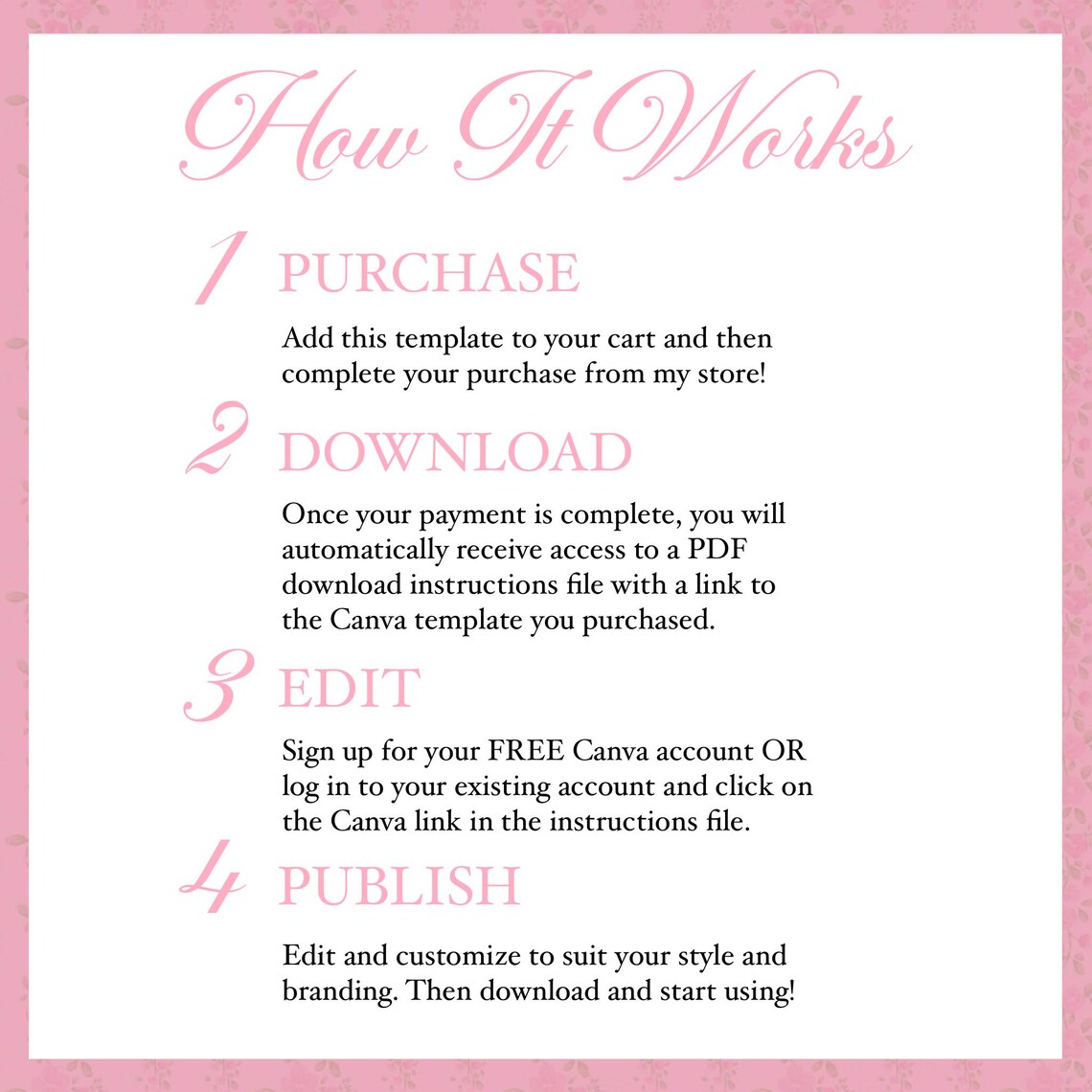 Pretty Pink Youtube Intro Canva Template (digital Download) - Etsy