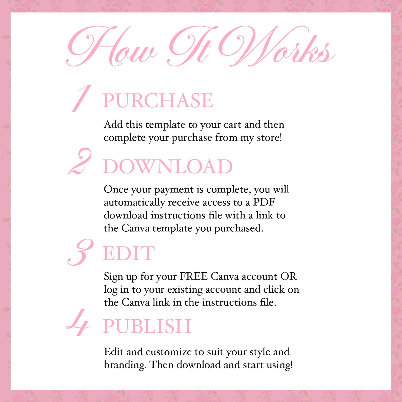 Pretty Pink Youtube Intro Canva Template (digital Download) - Etsy