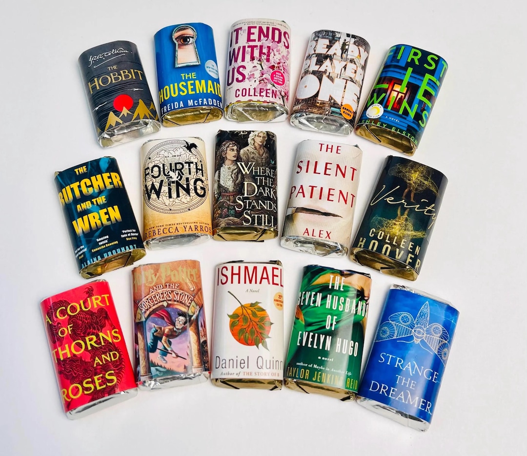 Book Club Books Mini Candy Bar Wrappers for Showers Party Events Favors ...