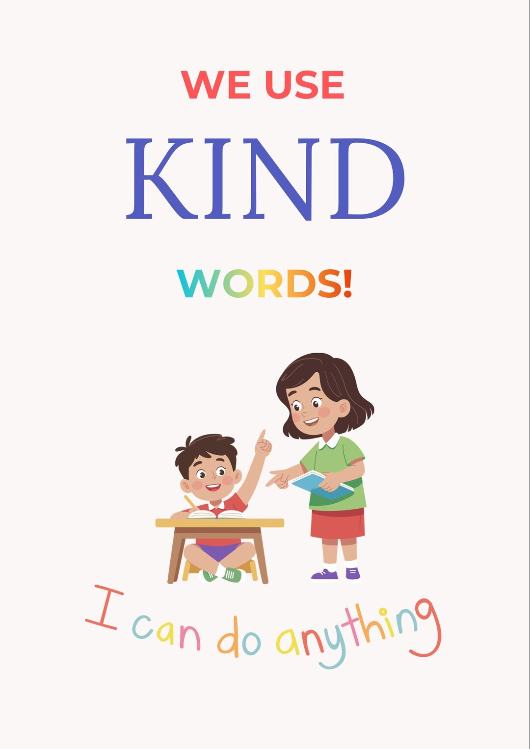 We Use Kind Words | Social Emotional Learning - 50 Printable Cards PDF ...
