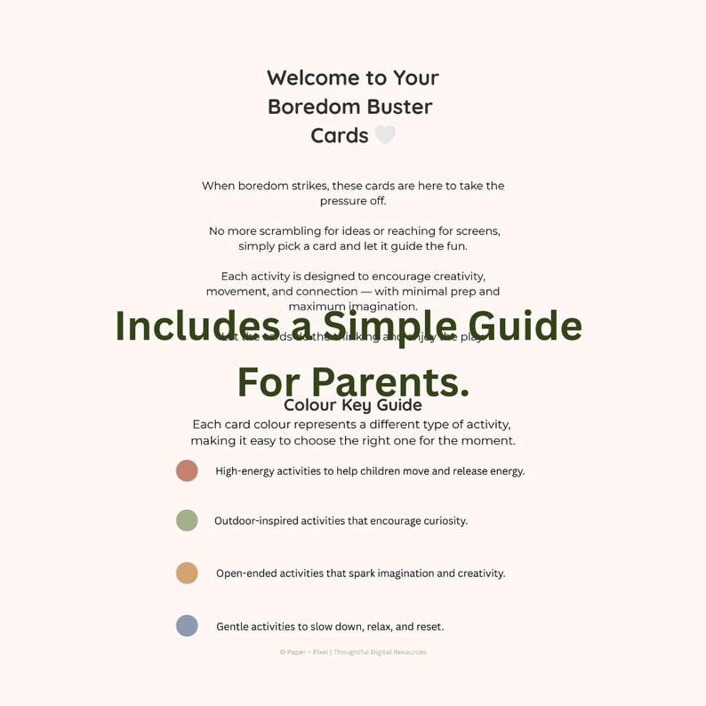Boredom Busters Activity Cards for Kids | 20 Printable Fun Activities ...