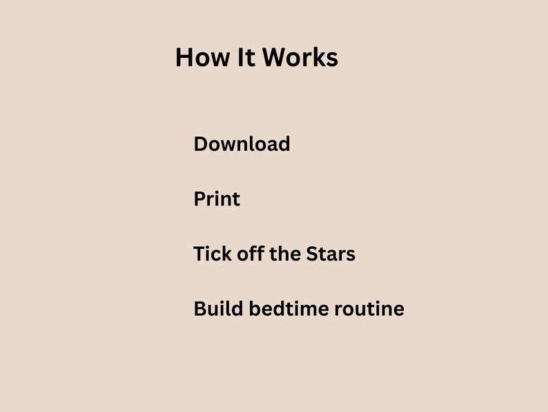 Printable Bedtime Reward Chart for Kids | Nightly Routine PDF - Etsy