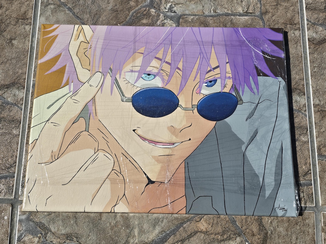 Gojo Satoru Canvas Painting | Jujutsu Kaisen Anime Wall Art Canvas Gift ...