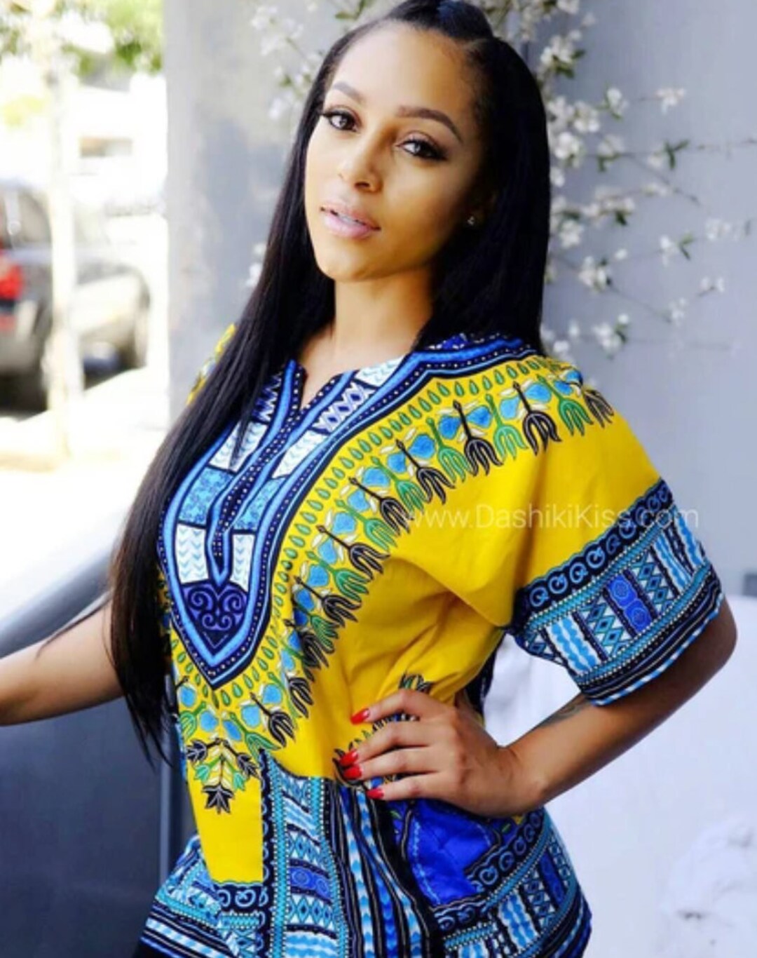 Yellow Angelena Top, Yellow Dashiki Print Top, Yellow African Top ...