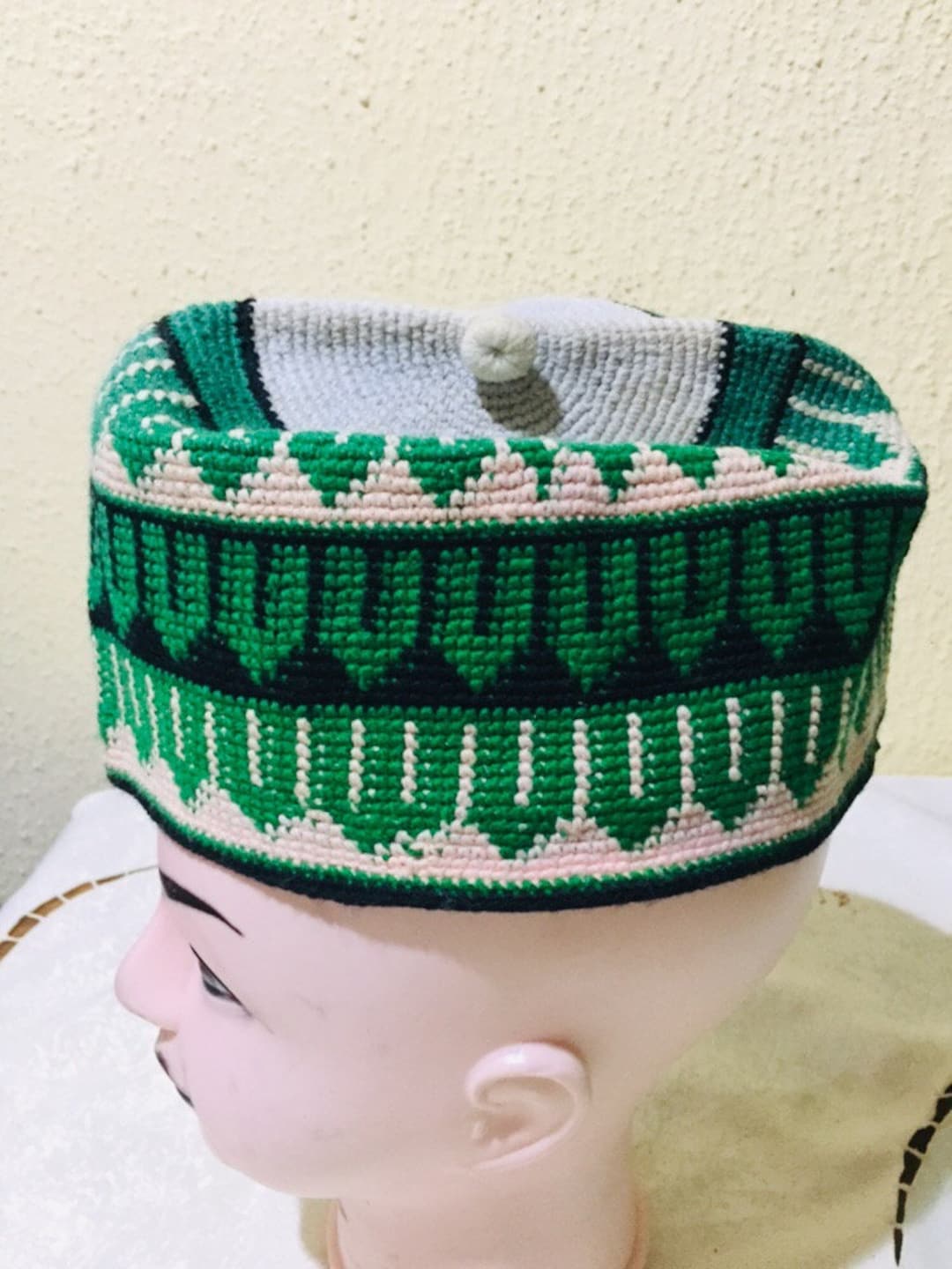Green Kofi Cap/ Kufi Cap/green Prayer Cap/muslim Cap/aboki Cap/mallam ...
