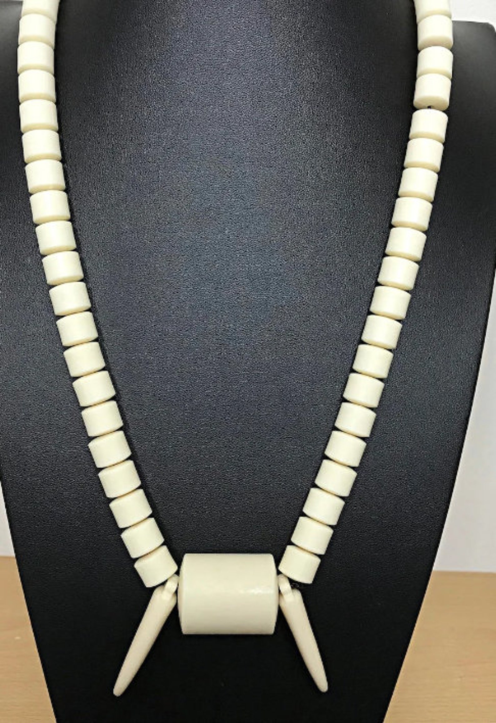 White Igbo Elephant Tusk Necklace/white Igbo Wedding Necklace ...