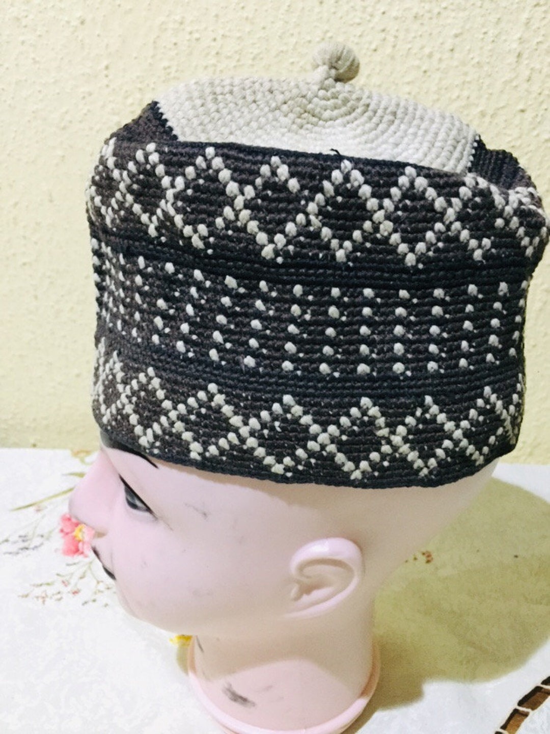 Grey Kofi Cap/grey Kufi Cap/grey Prayer Cap/muslim Cap/aboki Cap/mallam ...