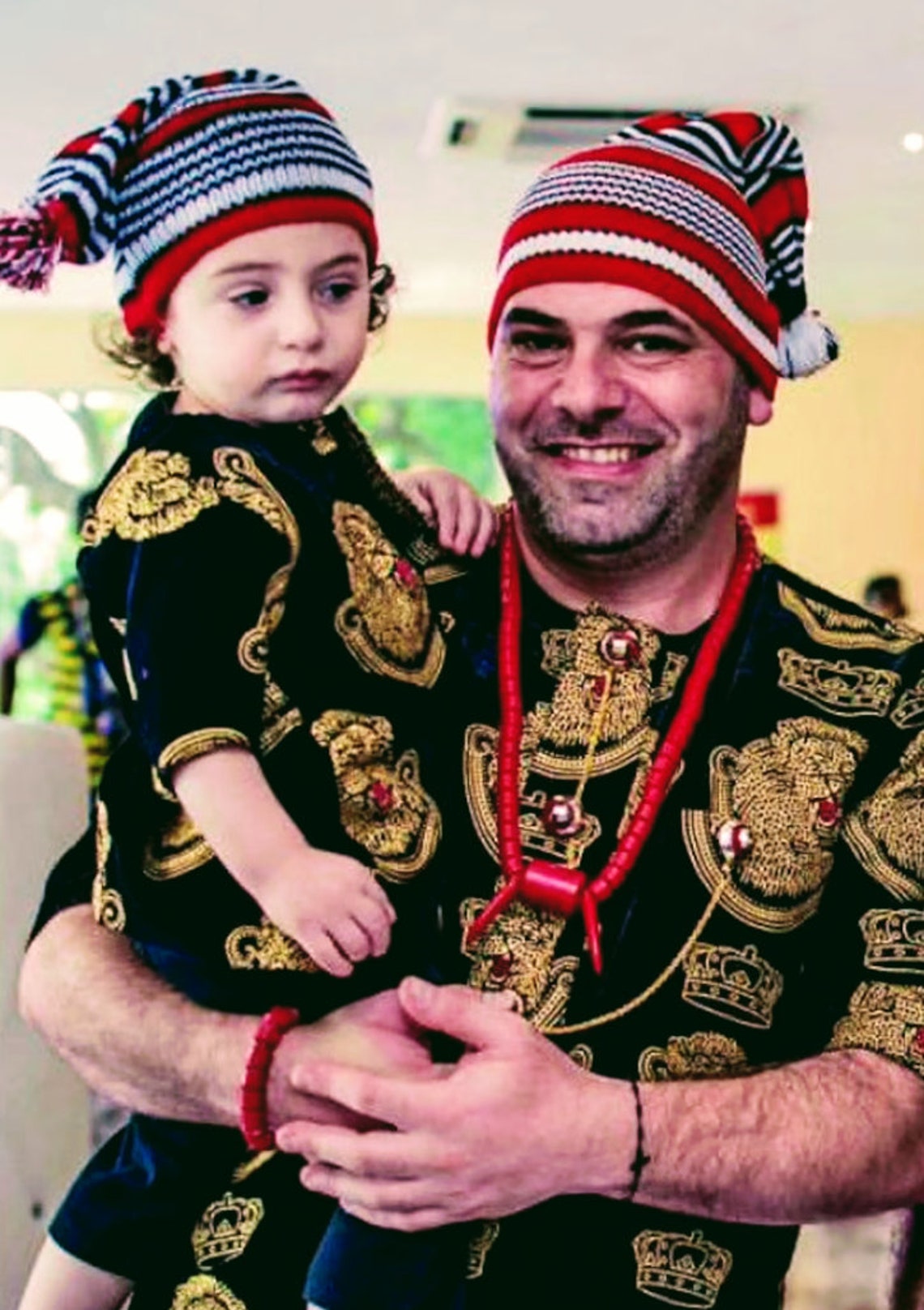 Igbo Kids Cap/igbo War Dance Cap/ Men's Knitted Stripped Cap/african ...