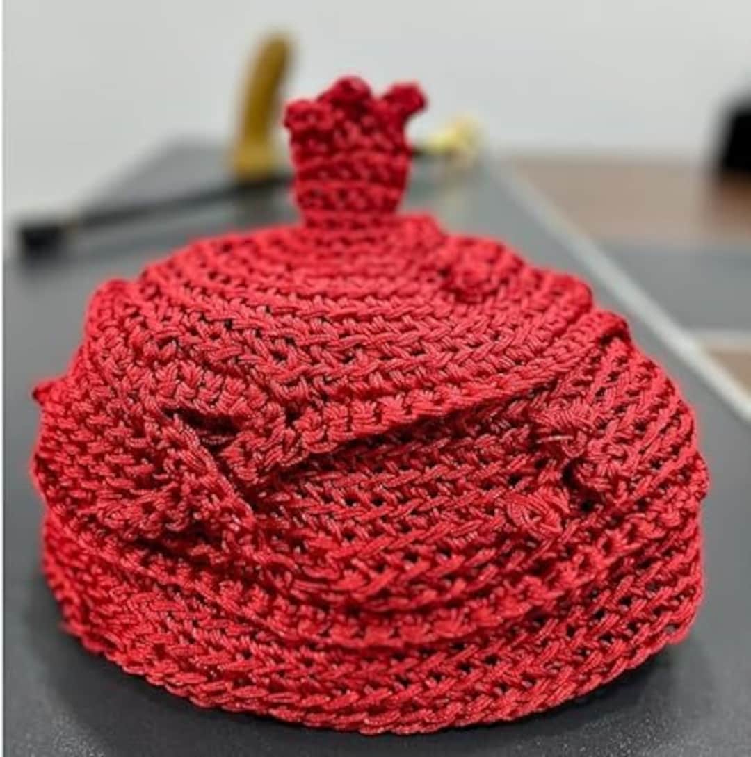 Red Igbo Cap/red Benin Cap/red Edo Cap/red Kufi Cap/red Nigerian Hat ...