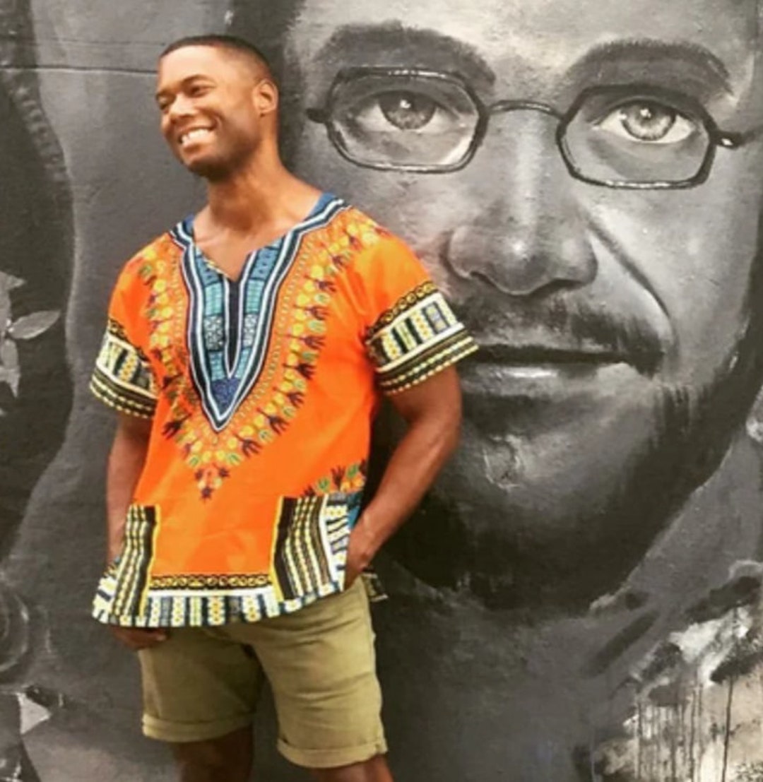Orange Dashiki, Dashiki Dress, Dashiki Top, Orange Dashiki Dress ...