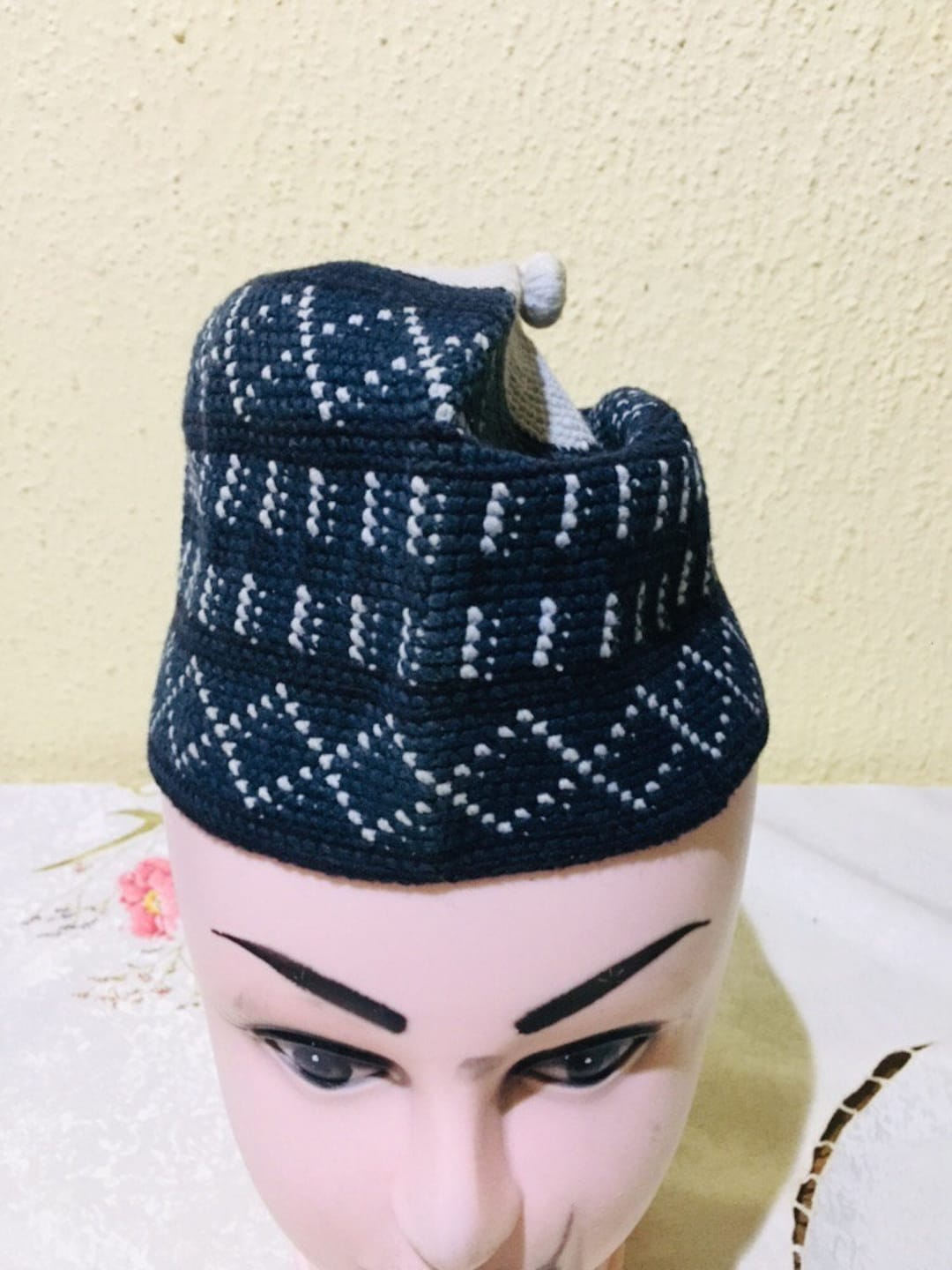 Blue Ramadan Cap/hausa Hat/blue Eid Cap/kufi Cap/blue Nigerian Cap ...