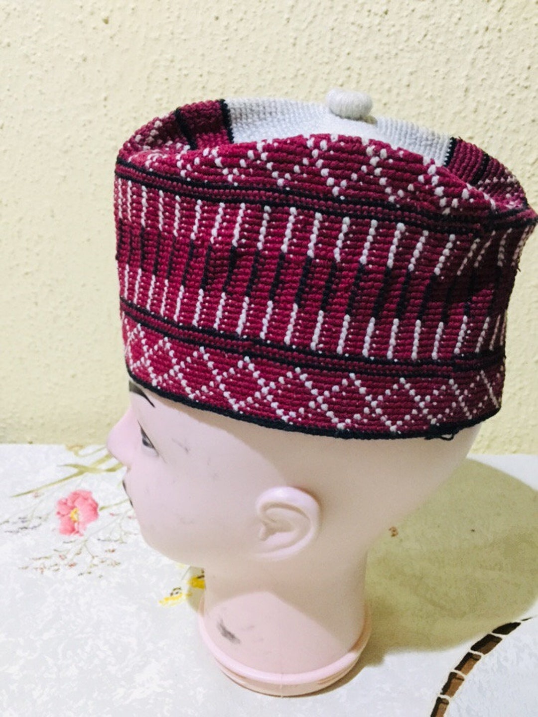 Red Kofi Cap/red Kufi Cap/ Red Prayer Cap/red Muslim Cap/aboki Cap ...