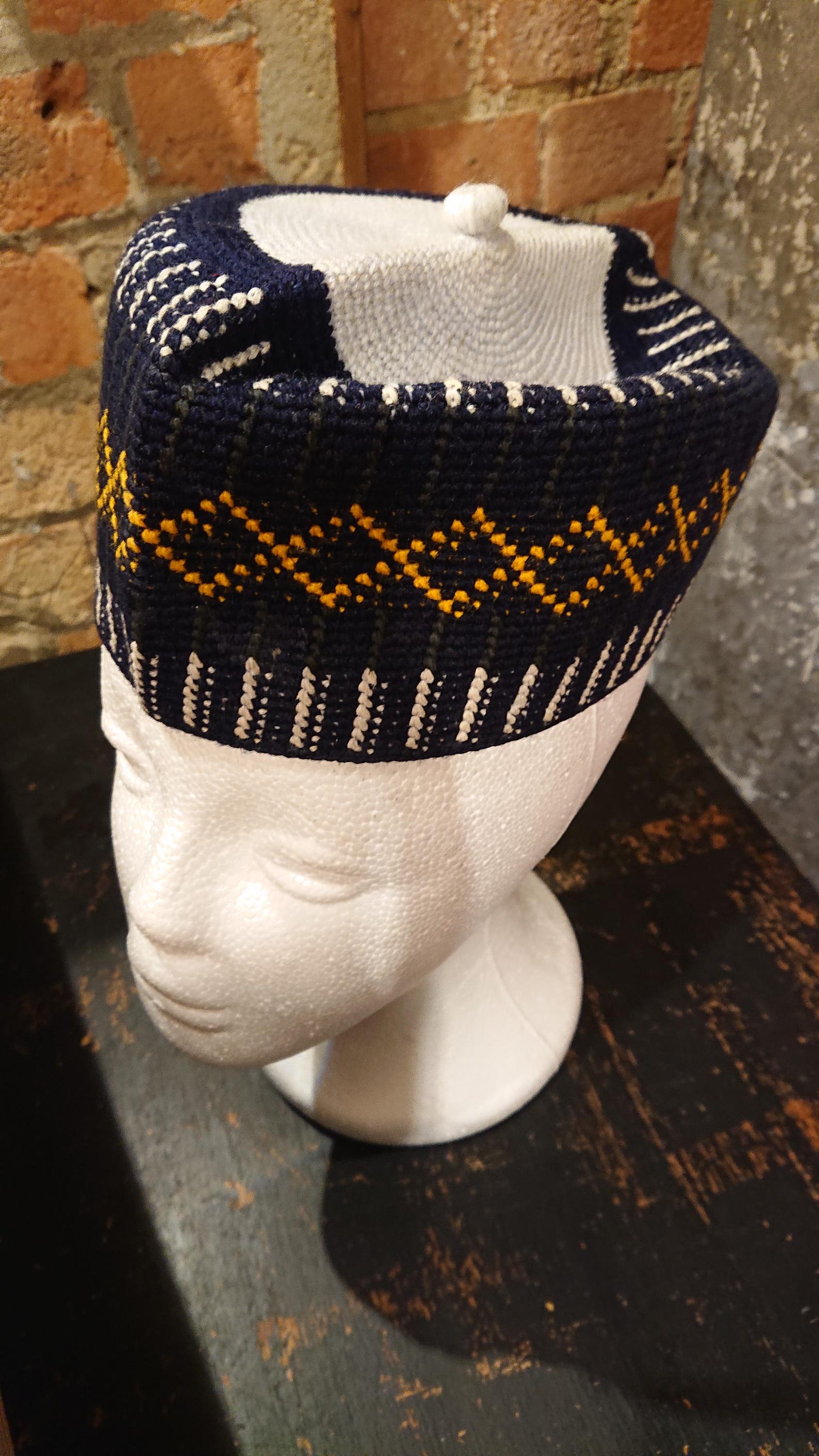 Muslim Cap/blue Hausa Hat/ Aboki Cap/eid Cap/blue Ramadan Cap/kufi Cap ...