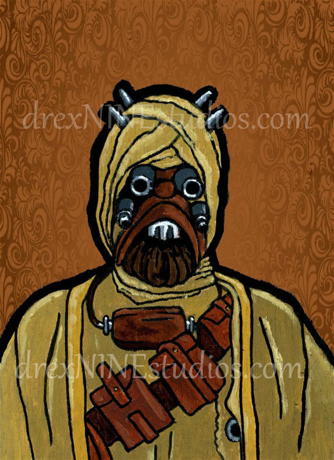 Star Wars Portrait Series: Tuskin Raider by Jason Selezinka - Etsy