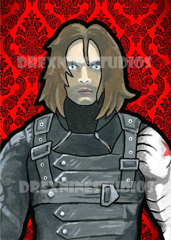 Marvel Portrait Series: Bucky Barnes Winter Soldier by Jason - Etsy