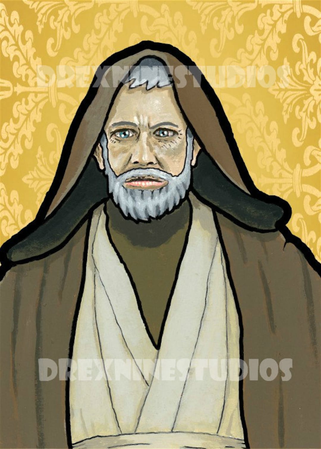 Star Wars Portrait Series: Obi-wan Kenobi Episode IV by Jason Selezinka ...