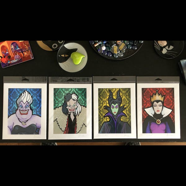 Disneys Evil Villains Posters - Etsy