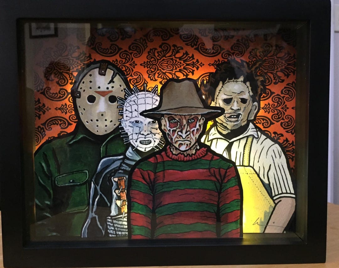 Modern Slasher Villains Horror 8x10 Lighted Shadowbox by Jason ...