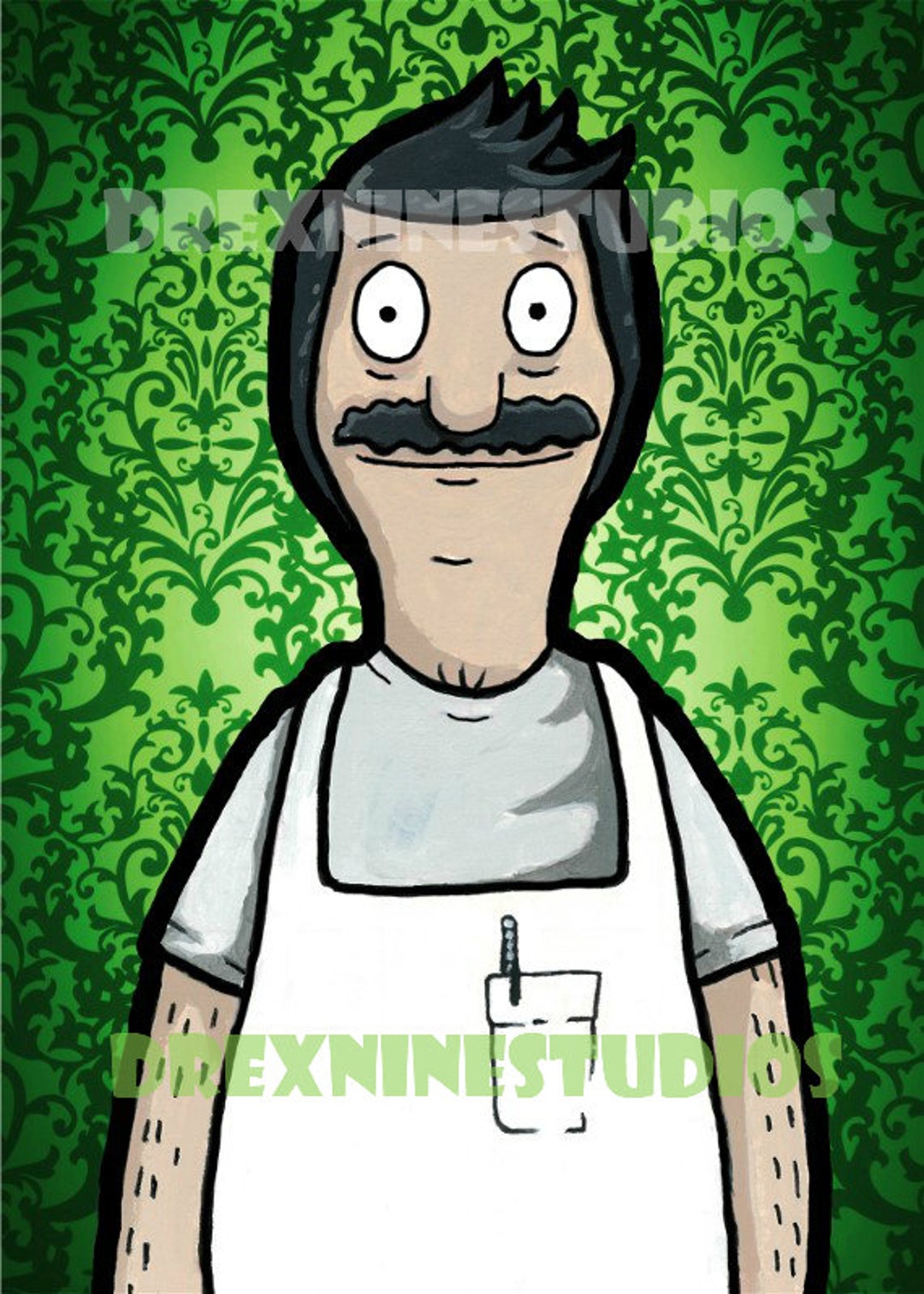 Bob's Burger Portrait Series: Bob Belcher by Jason Selezinka - Etsy