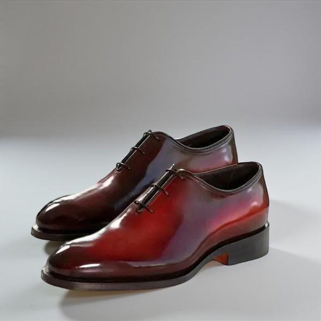 Hand Crafted Maroon Real Leather Party, Wedding Shoes for Men - Etsy